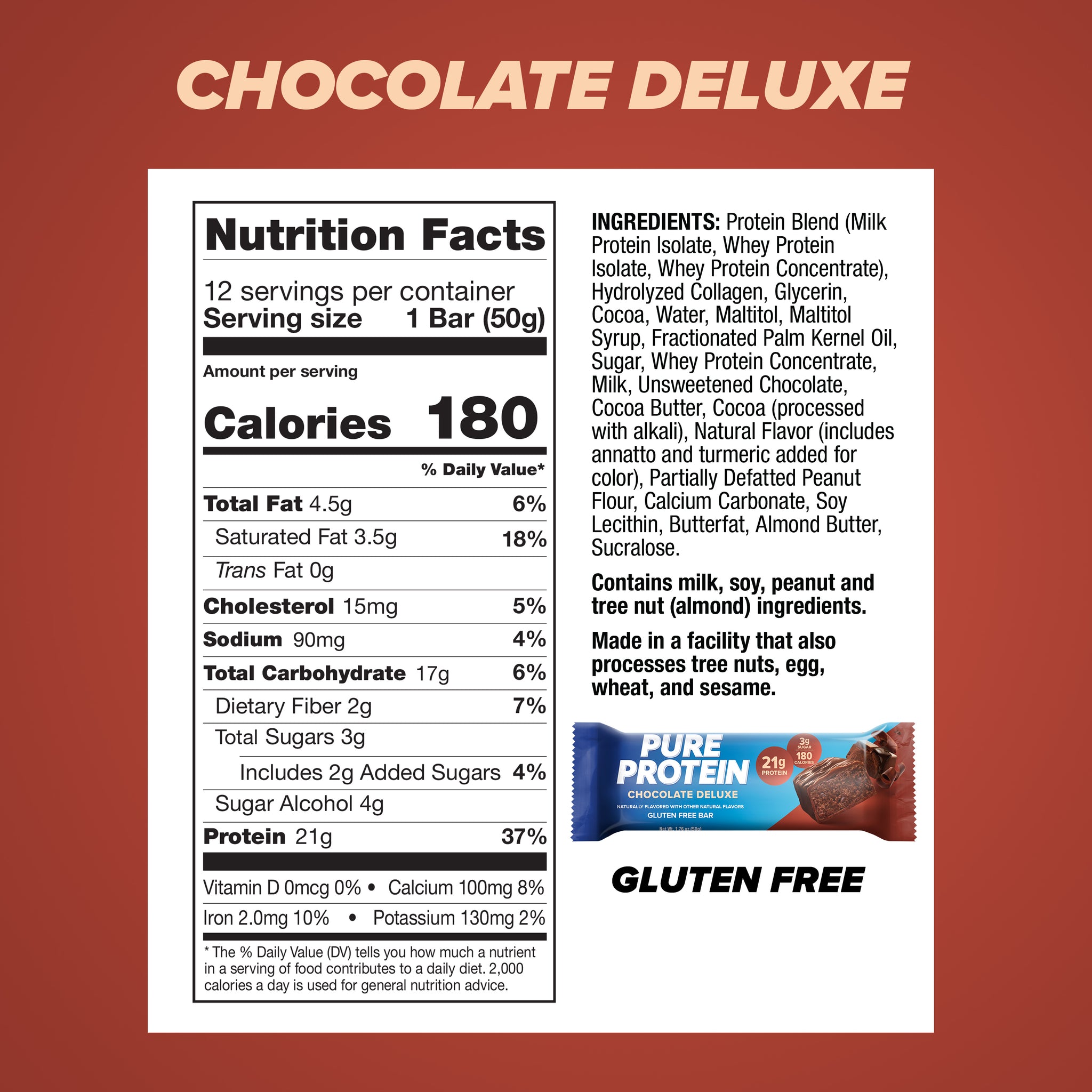 Chocolate Deluxe Protein Bar – Pure Protein
