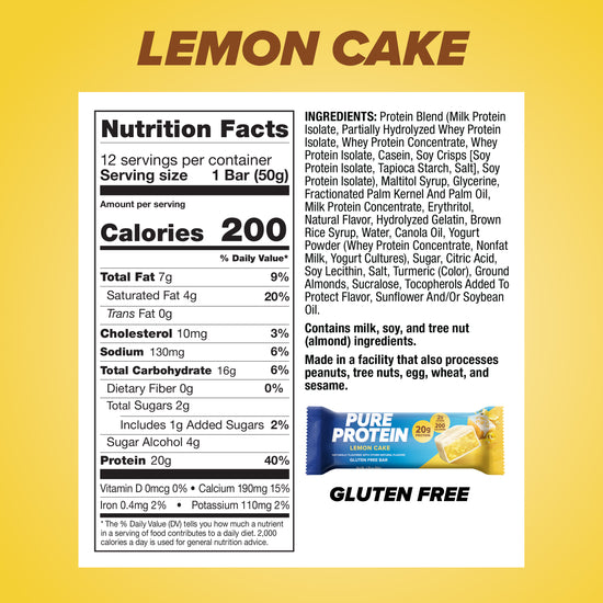 Lemon Cake Protein Bar – Pure Protein