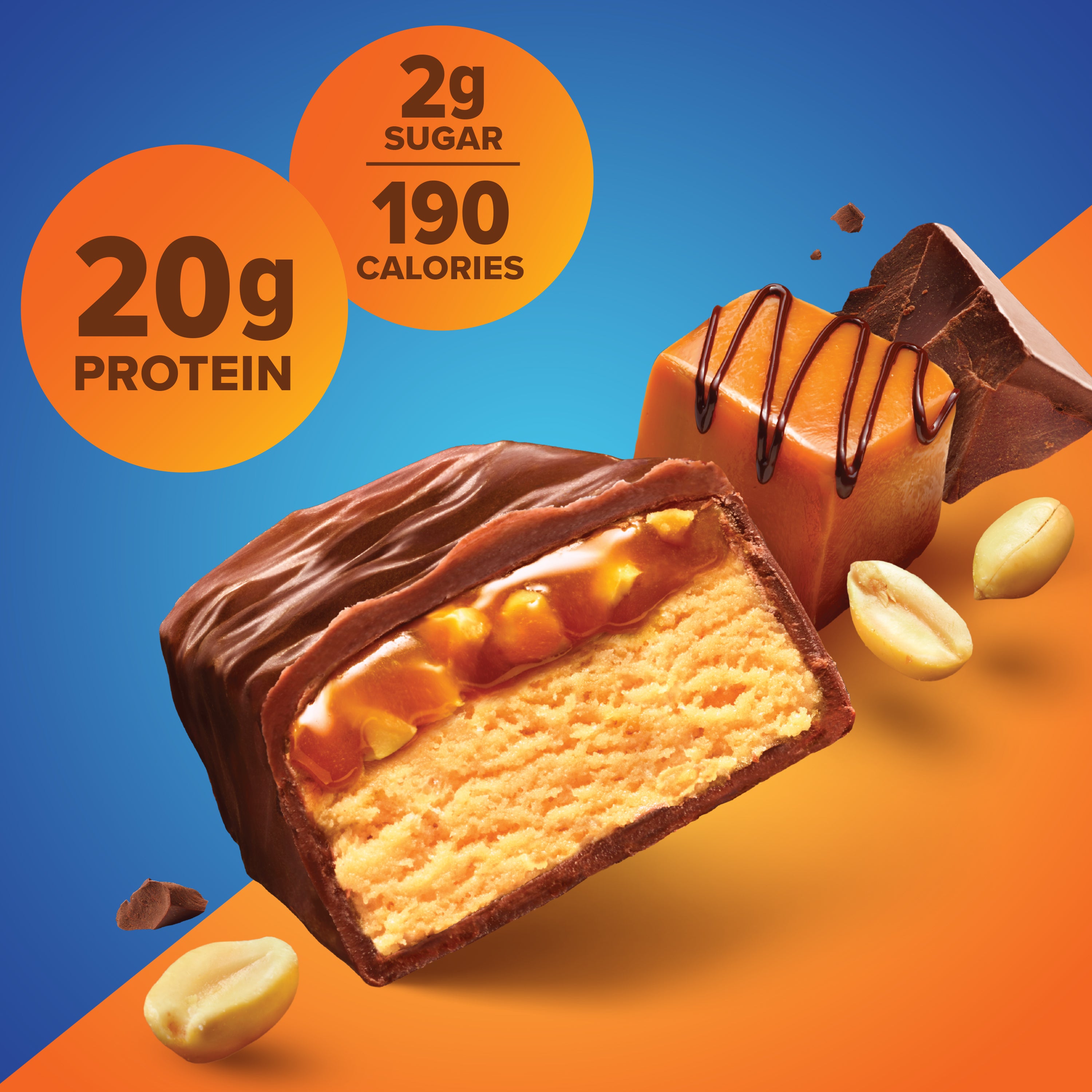Chocolate Peanut Caramel Protein Bar – Pure Protein