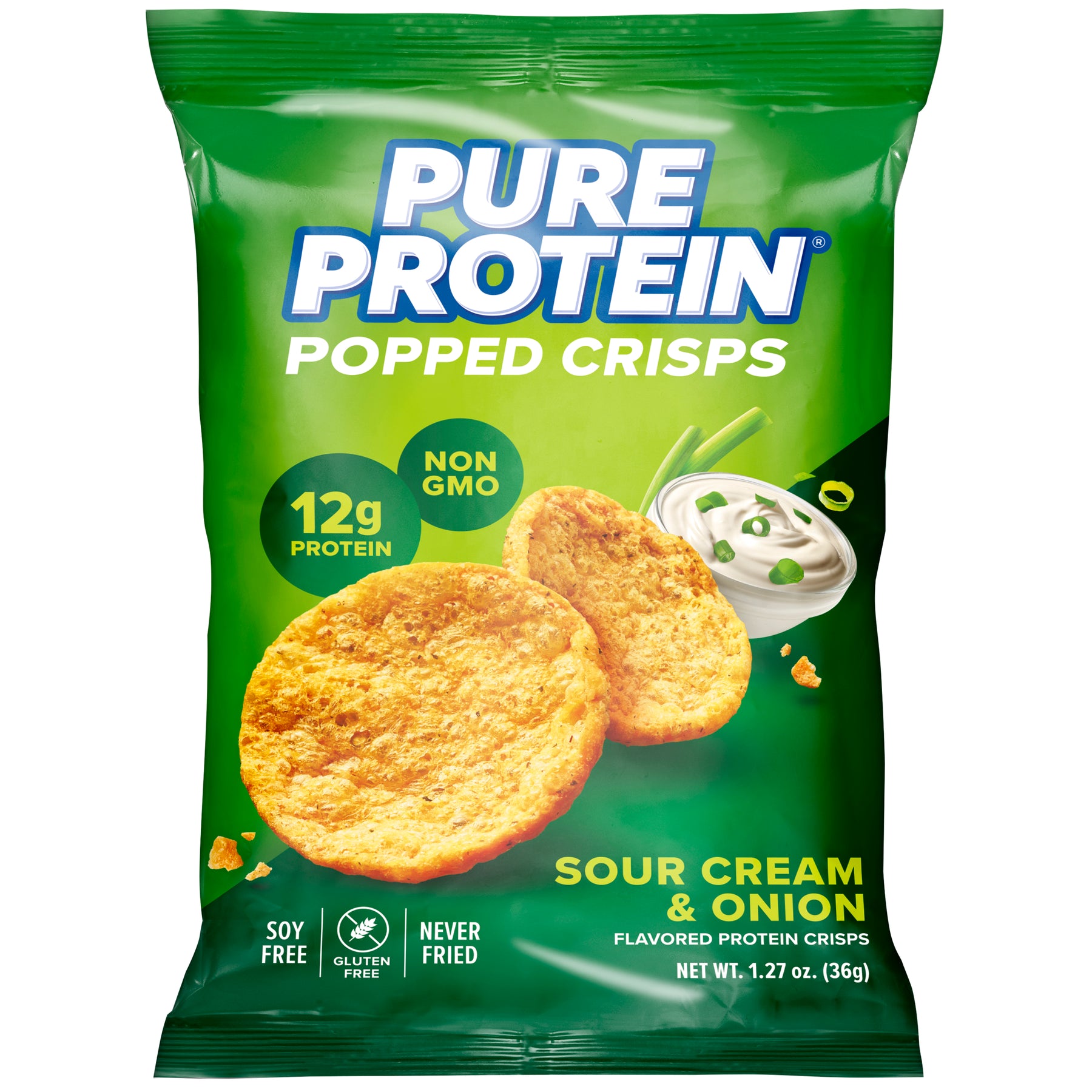 Sour Cream & Onion Popped Crisps – Pure Protein