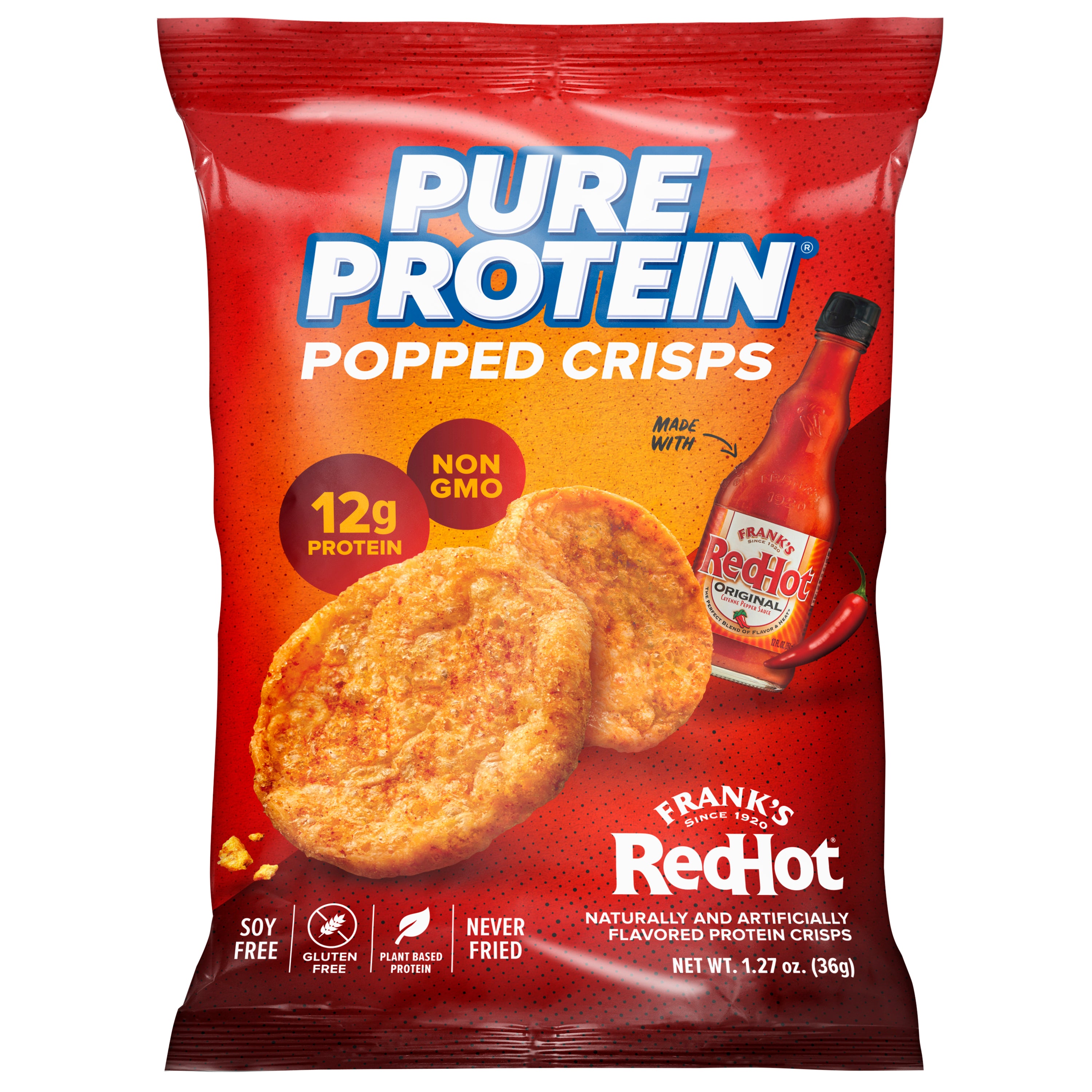 Franks Red Hot Popped Crisps – Pure Protein