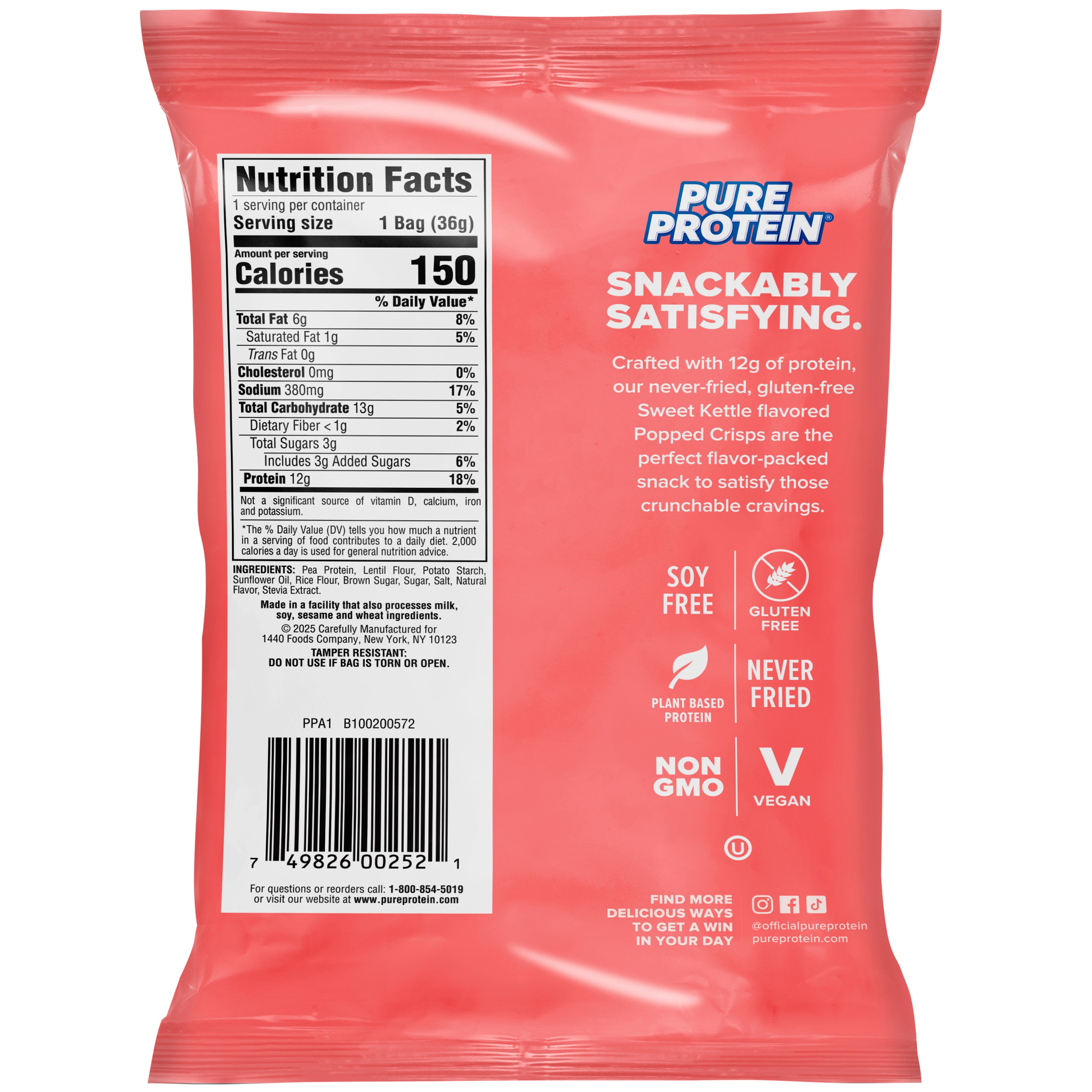 Sweet Kettle Popped Crisps – Pure Protein