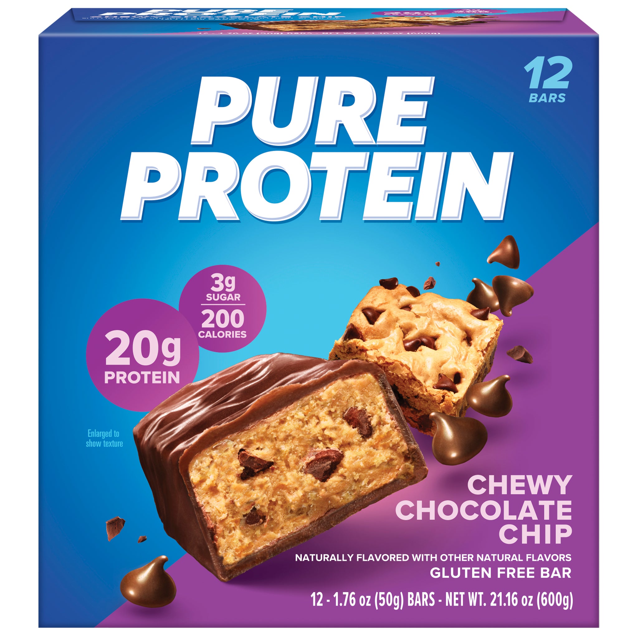 Chewy Chocolate Chip Protein Bar – Pure Protein