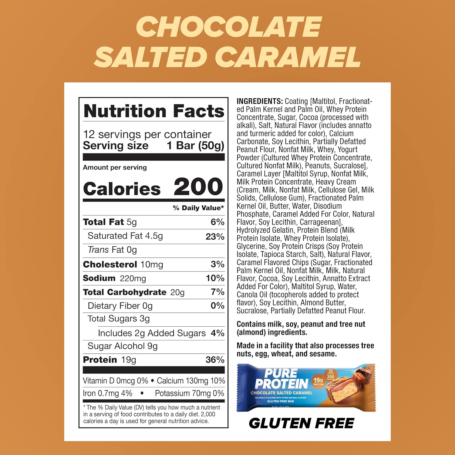 Chocolate Salted Caramel Protein Bar – Pure Protein