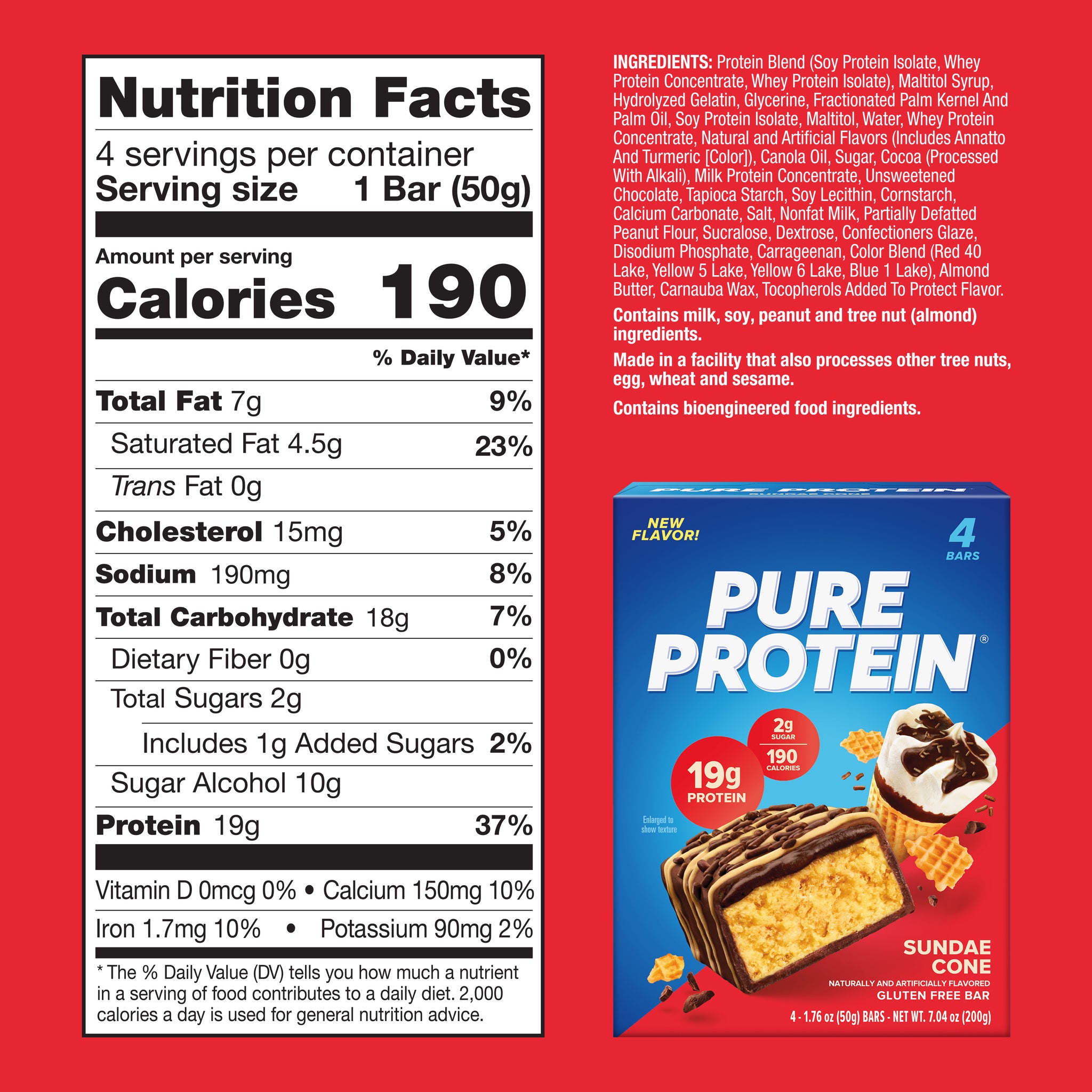 Sundae Cone Protein Bar – Pure Protein
