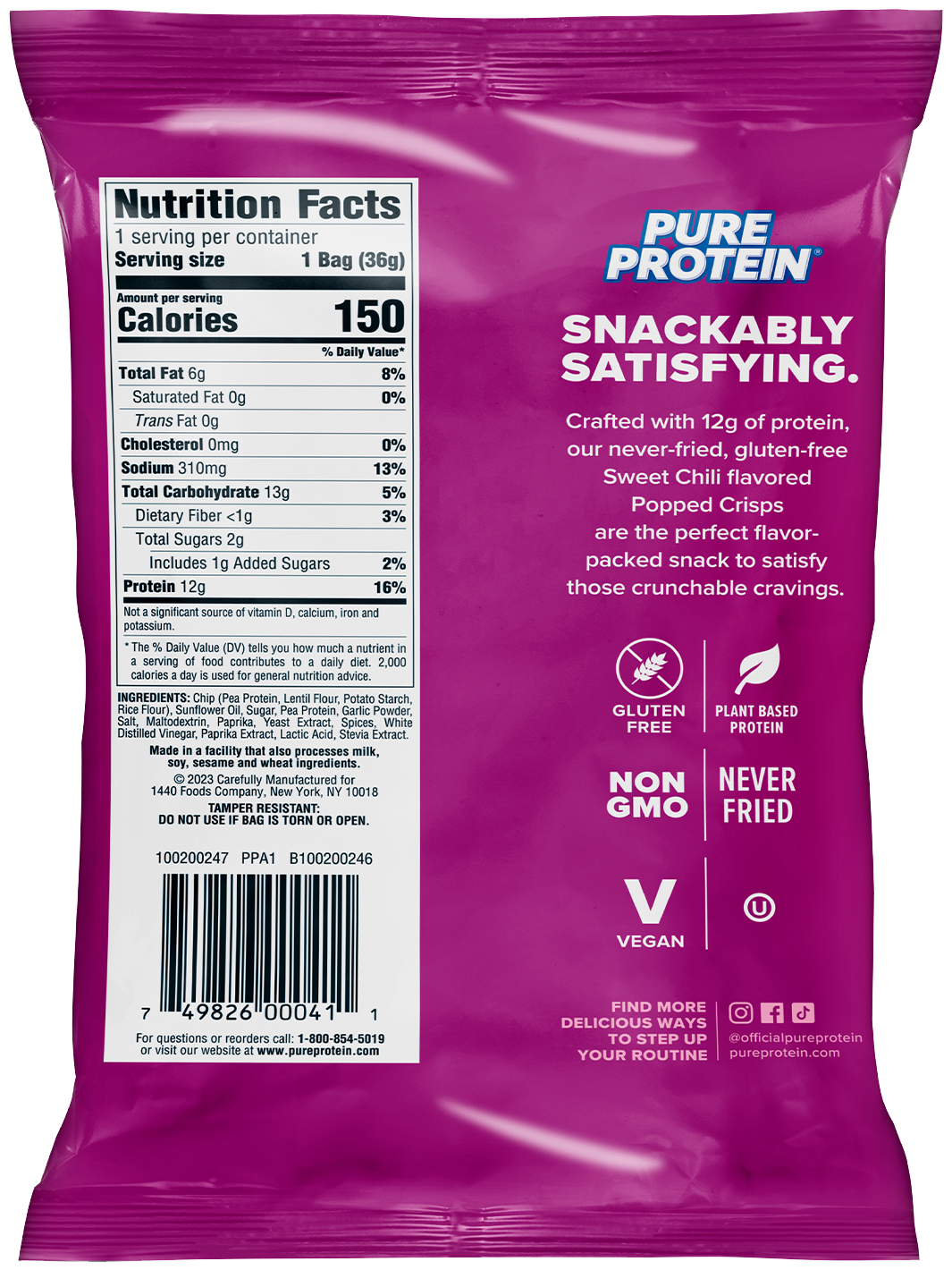 Popped Crisps Variety Pack – Pure Protein