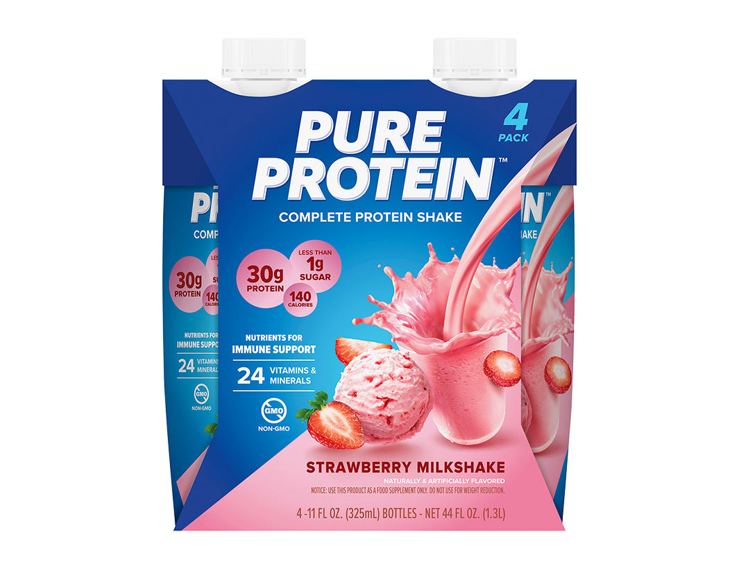 Strawberry Milkshake Complete Protein Shake – Pure Protein